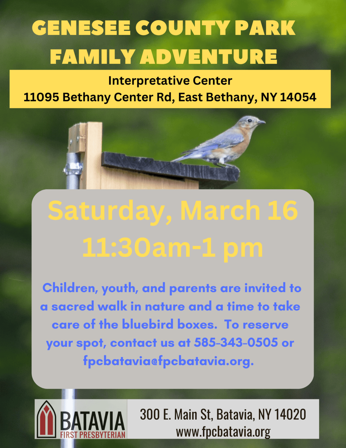 Genesee County Park Family Adventure | Batavia First Presbyterian Church